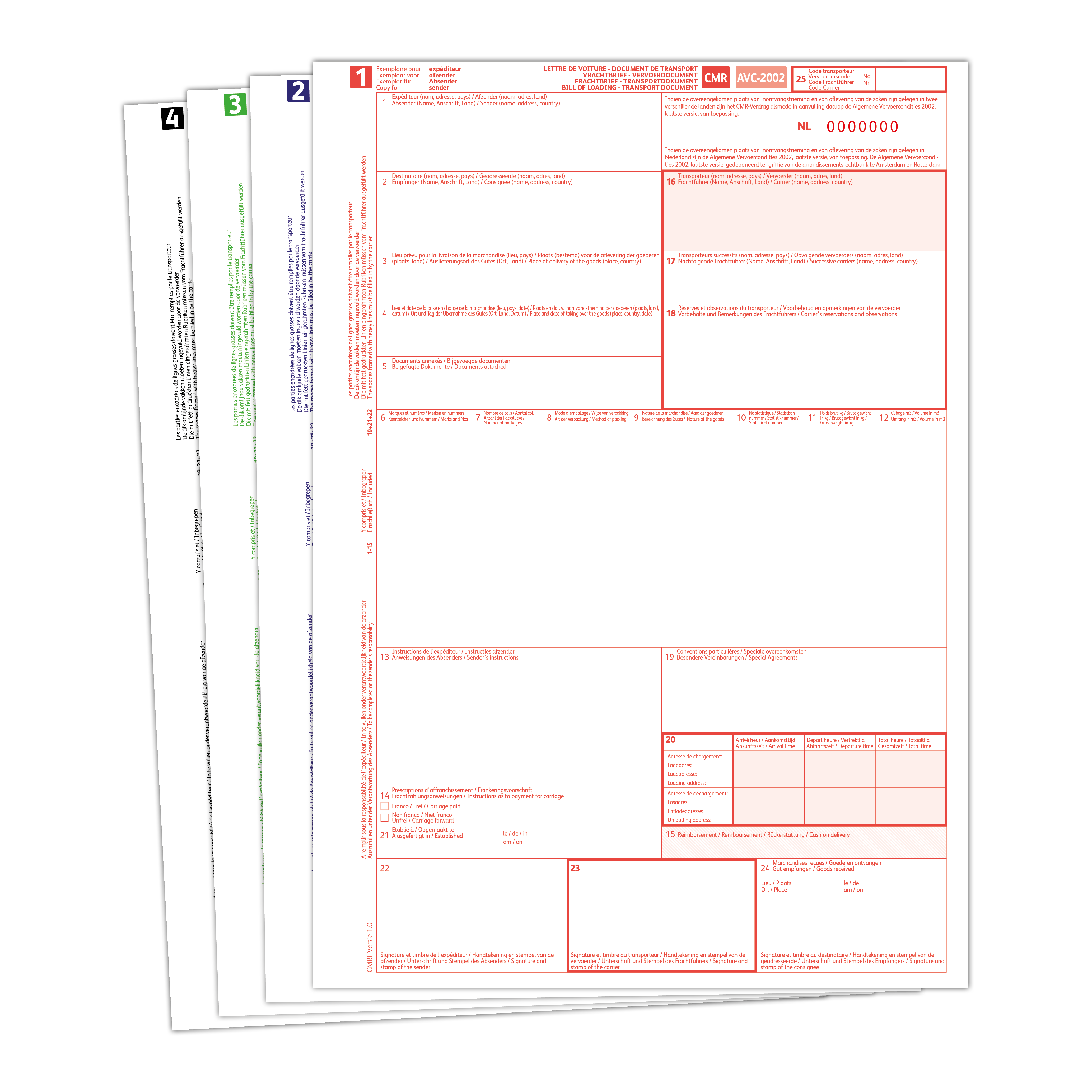CMR Vrachtbrieven bestellen | Drukwerkonline.nl